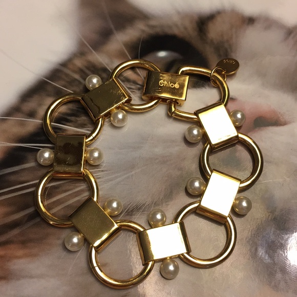Chloe | Jewelry | Chloe Gold Pearl Bracelet | Poshmark